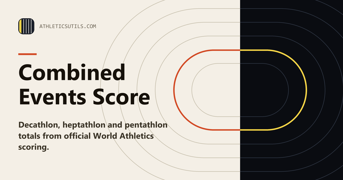 Combined Events Calculator - Athletics Utils